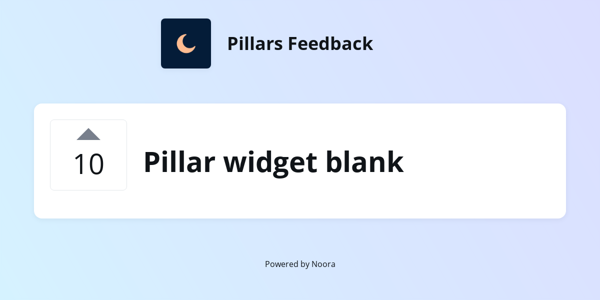 Pillar widget blank | Bugs & Issues | Pillars App | Pillars